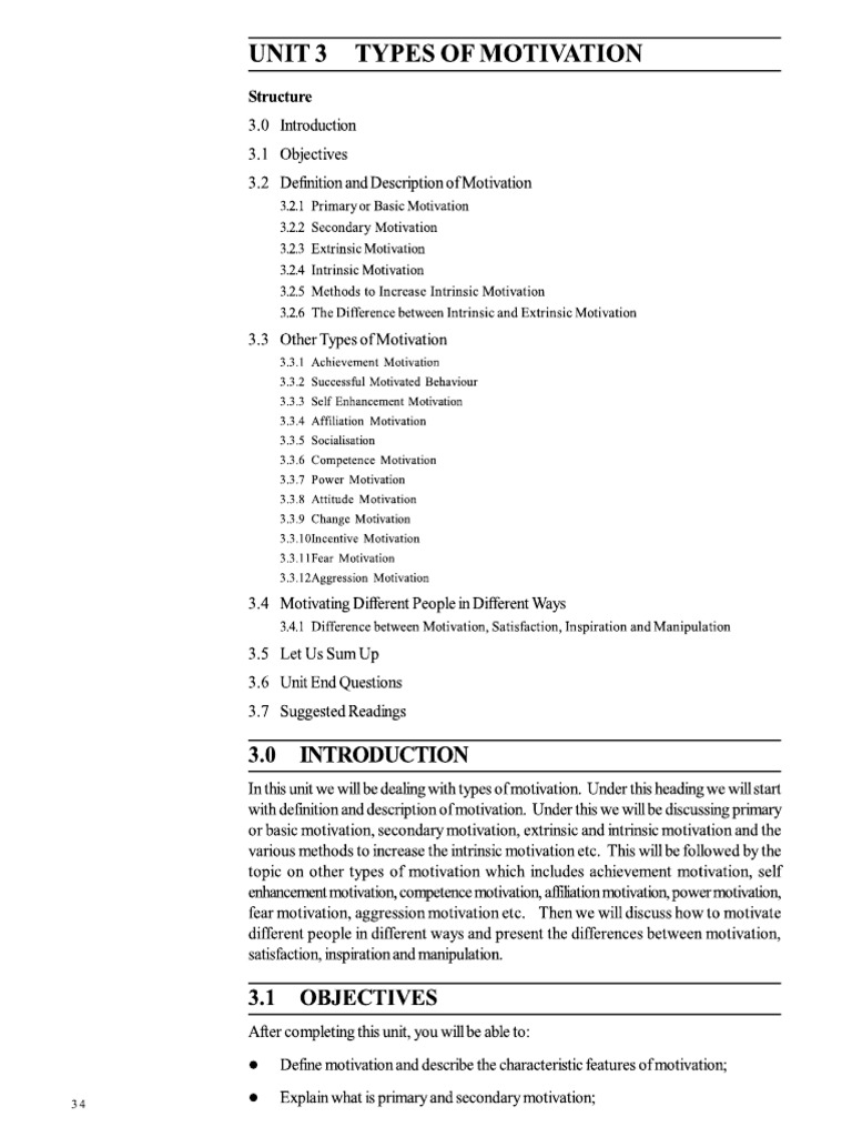 types of motivation | PDF