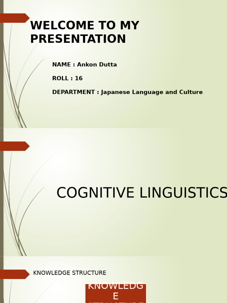 Ankon Dutta - Cognitive Linguistics (2025) | PDF
