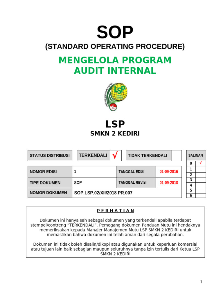 A. SOP Audit Internal-07 | PDF