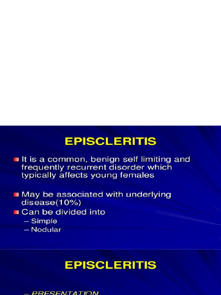Episcleritis and scleritis | PDF