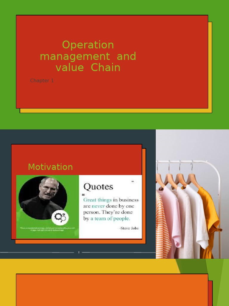 Operations Management and Value Chain Insights | PDF | Operations ...