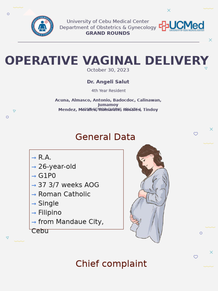 Operative Vaginal Delivery Case Study | PDF | Pregnancy | Prenatal ...