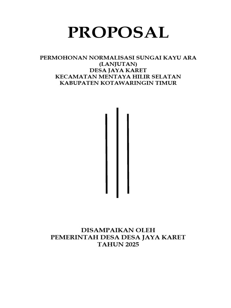Prop. Normalisasi Sungai Kayuara (Lanjutan2025) | PDF