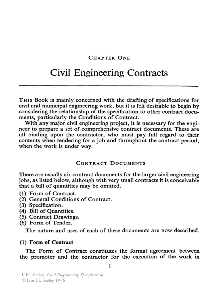 Civil Engineering Contract Essentials | PDF | Civil Engineering ...