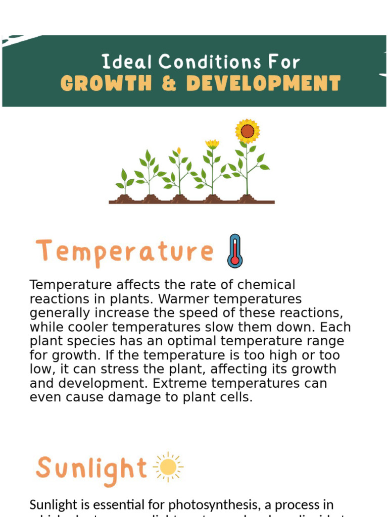 Ideal Conditions For Growth and Development | PDF