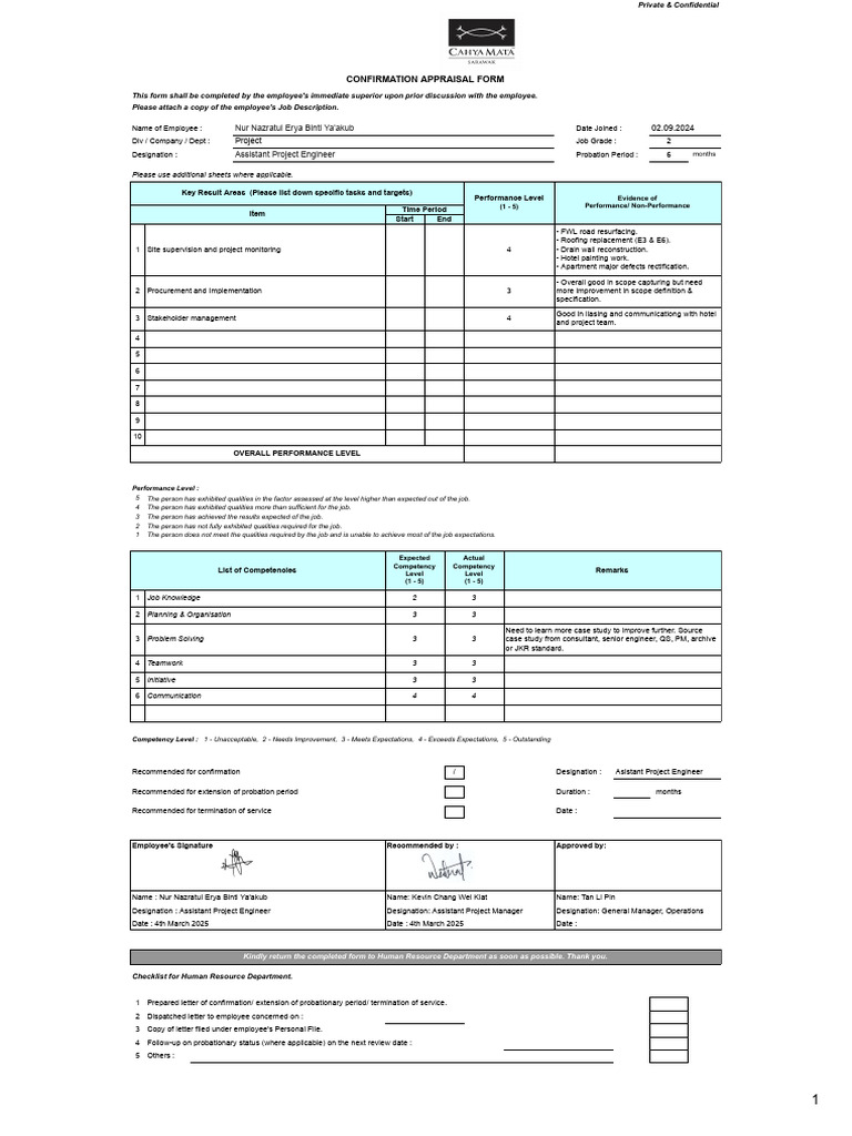 Confirmation Appraisal Form .XLSX - Google Sheets | PDF | Business