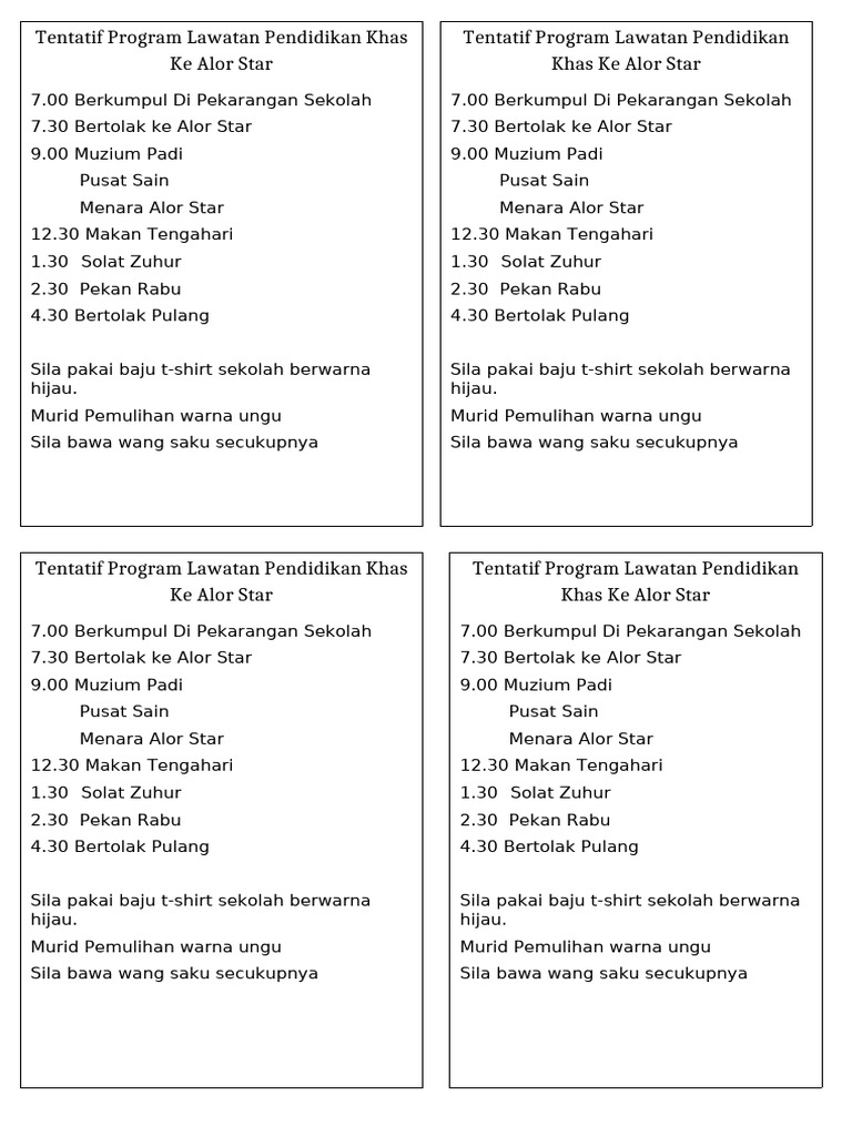 Tentatif Program | PDF