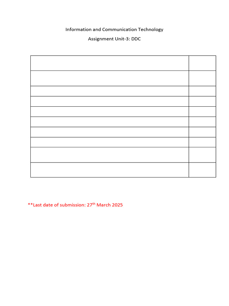 DDC Assignment - Unit3 | PDF