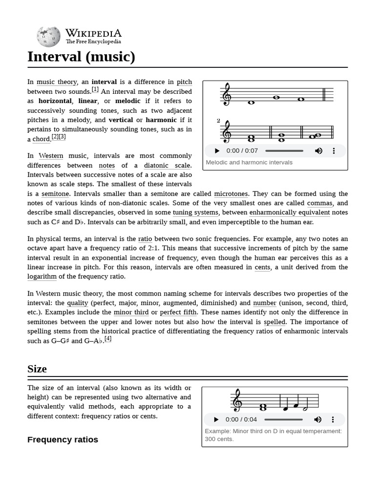 Interval (Music) | PDF | Interval (Music) | Chord (Music)