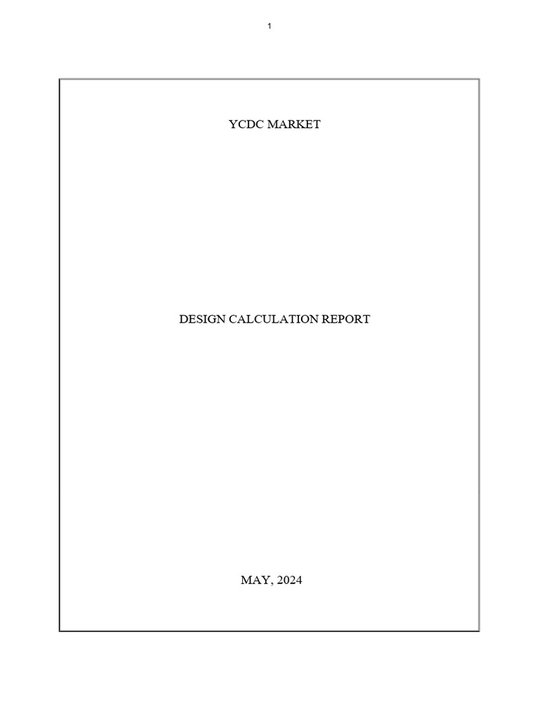 YCDC Market Design Calculation Report | PDF | Strength Of Materials ...