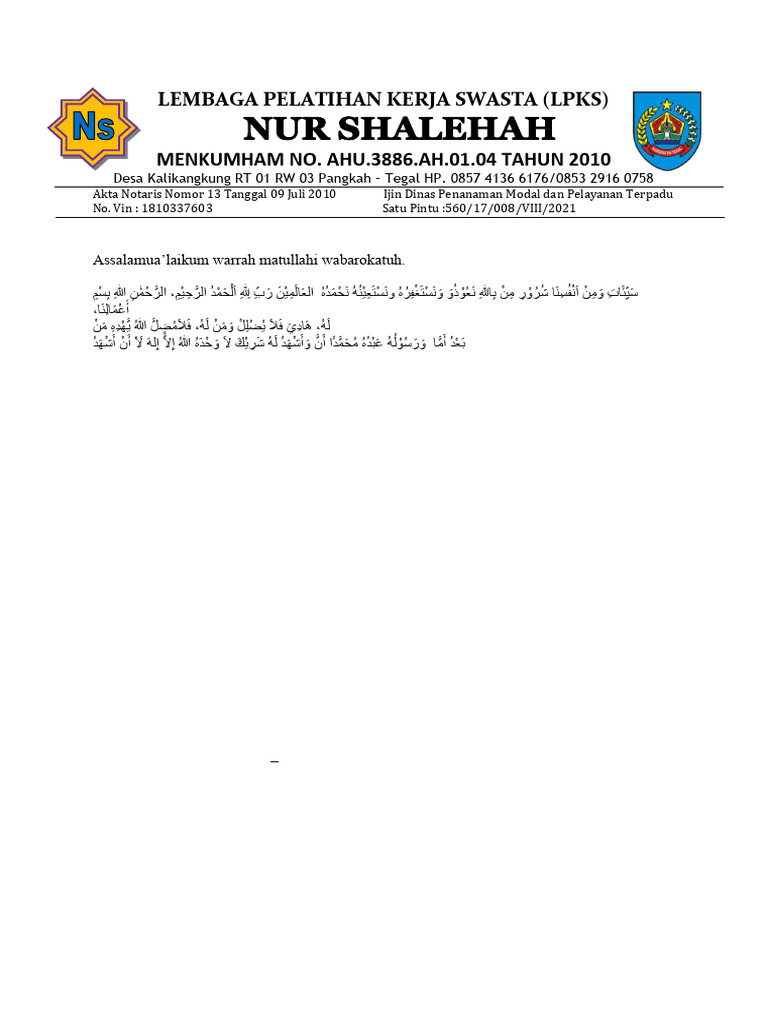 TEKS PIDATO FORMAL- Nedhya Sukma Frizka Titania | PDF