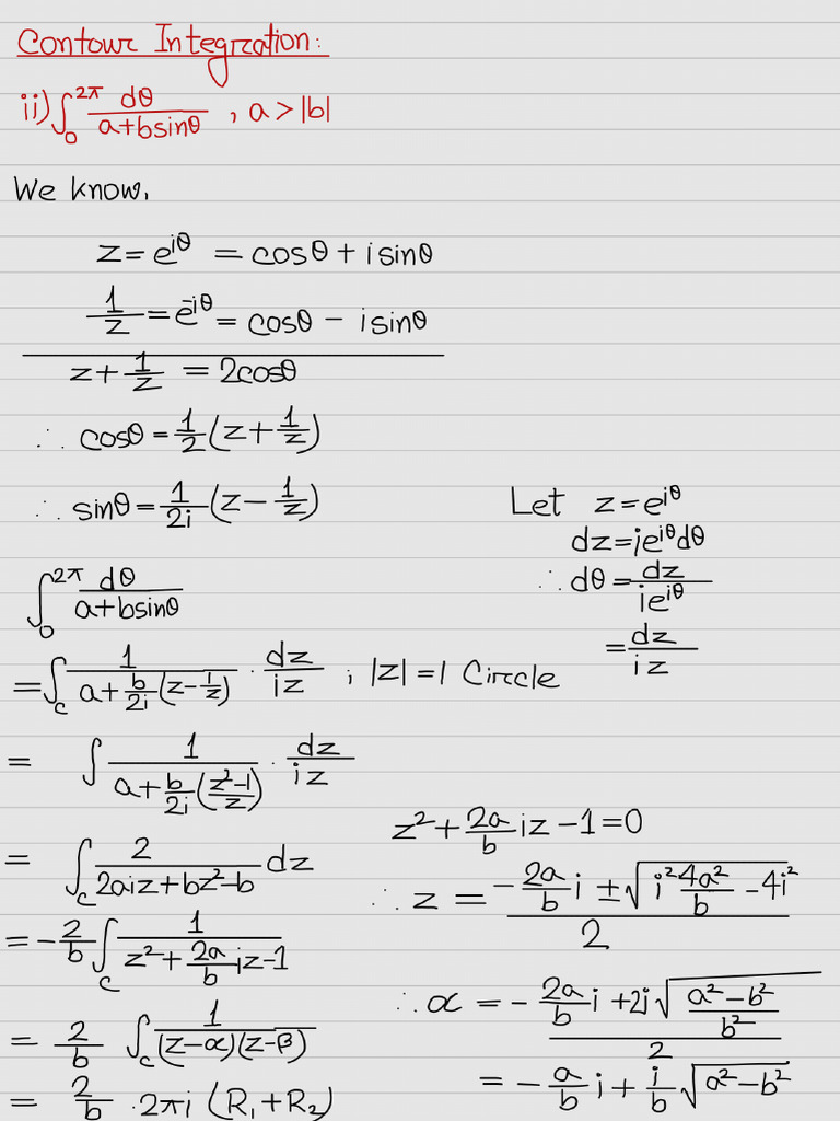 Contour Integration | PDF