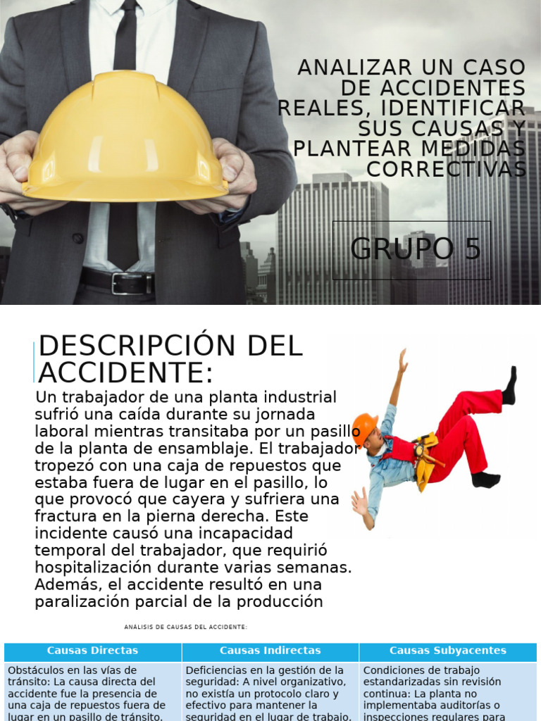 Analizar Un Caso de Accidentes Reales, Identificar | PDF | Seguridad y ...