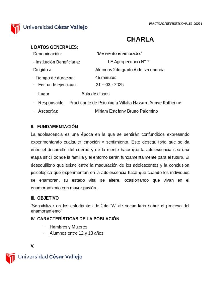 Charla #1 | PDF | Sicología | Adolescencia