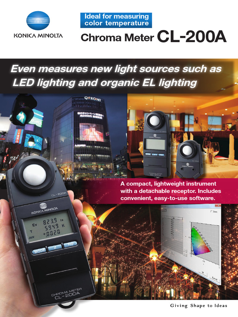 Chroma Meter CL-200A: Color Temperature Measurement | PDF | Lighting ...