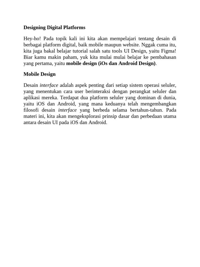 Designing Digital Platforms | PDF