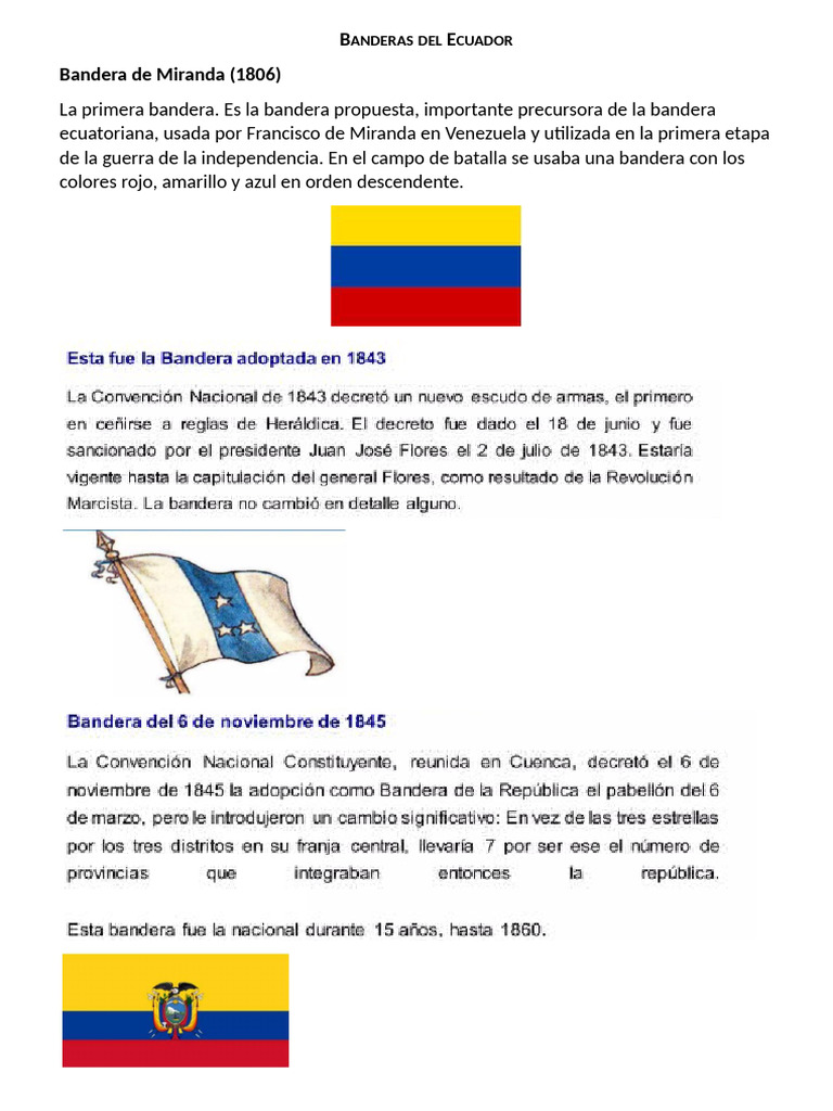 Historia de la Bandera de Miranda 1806 | PDF