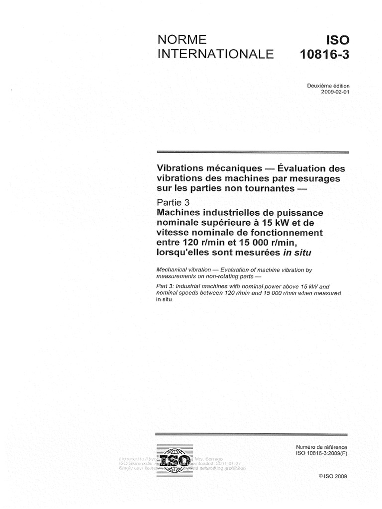 Iso 10816-3 2009 | PDF