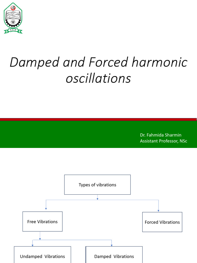 Damped and Forced Harmonic Motion | PDF | Damping | Oscillation