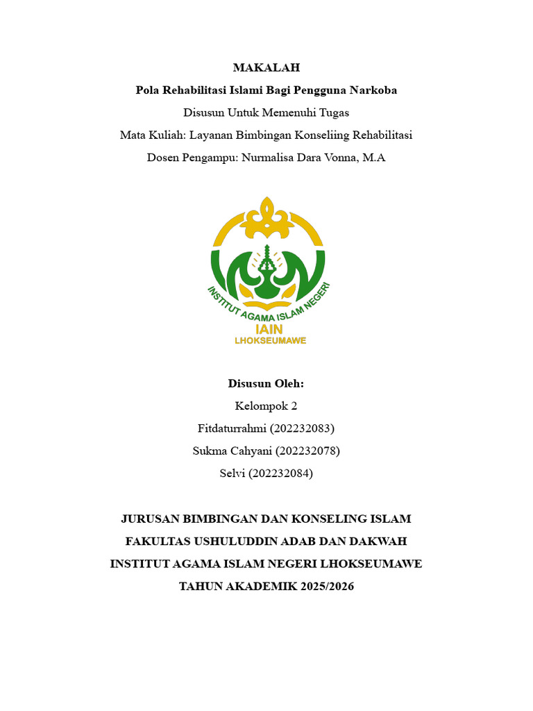 Makalah MK BK Rehabilitasi | PDF