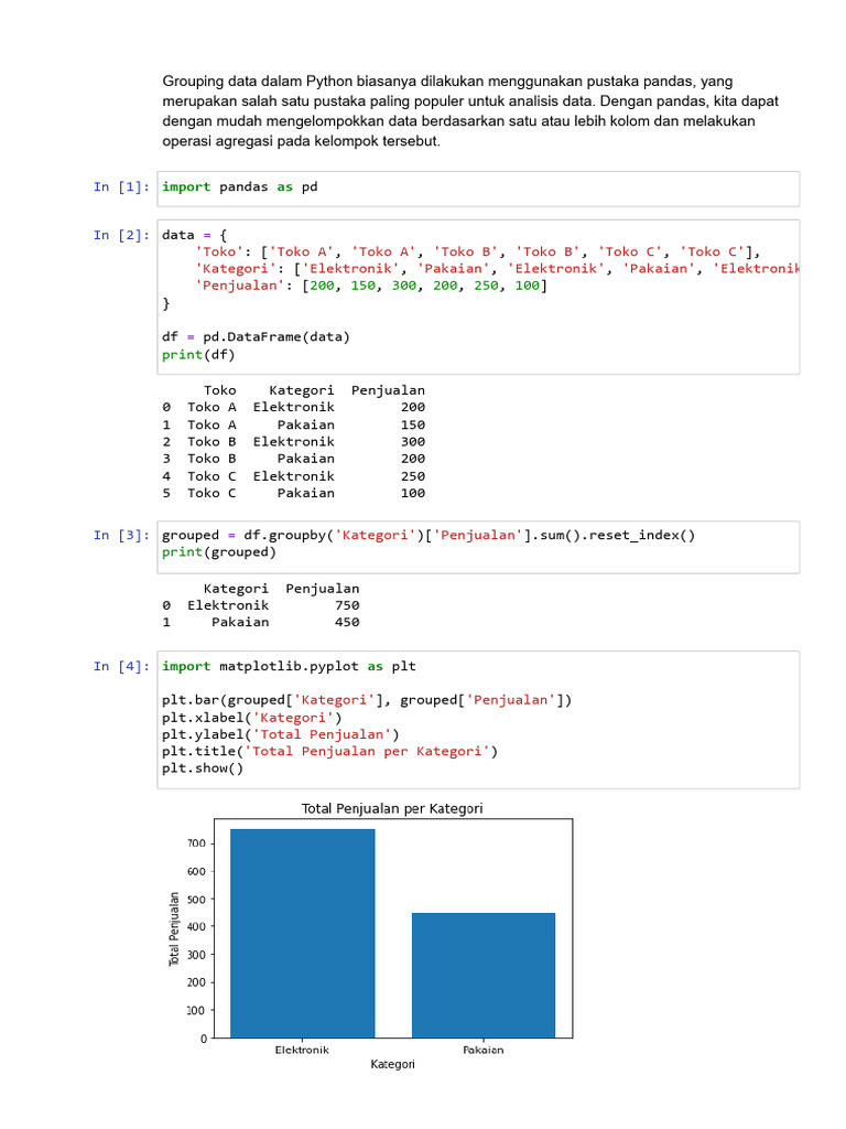 Grouping Data - Jupyter Notebook | PDF