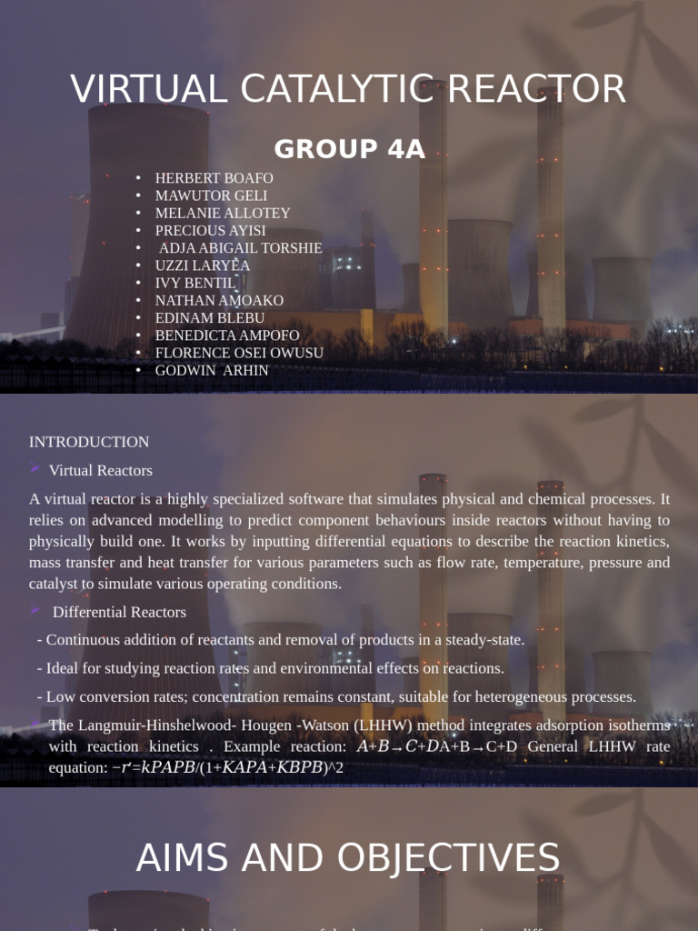 Virtual Catalytic Reactor Analysis | PDF | Chemical Reactor | Chemical ...
