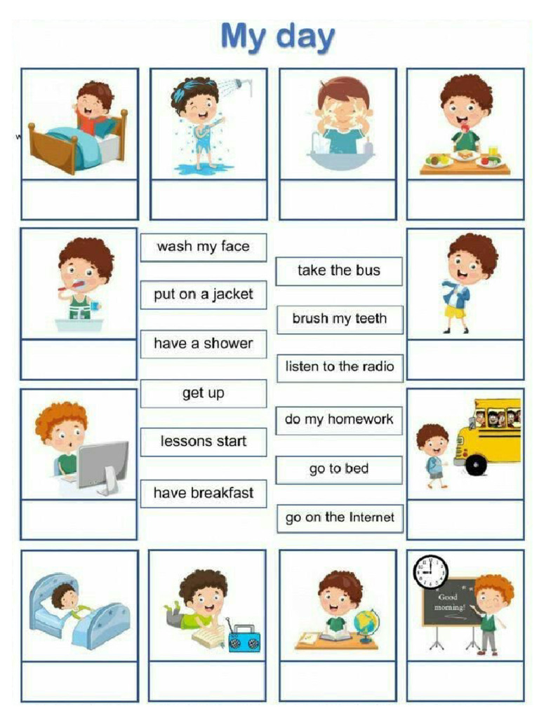 Daily Routine Worksheet | PDF
