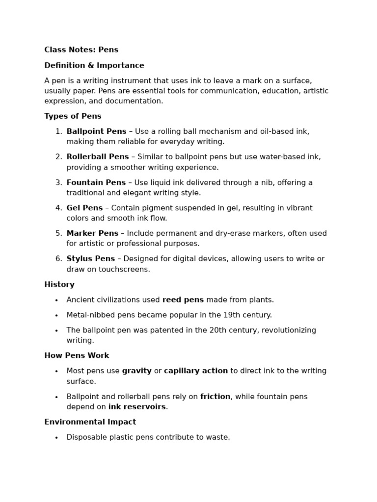 Pens | PDF