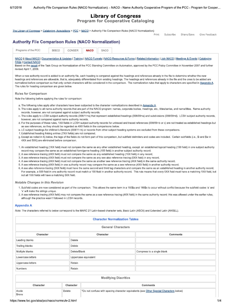 PCC Normalization Rules | PDF
