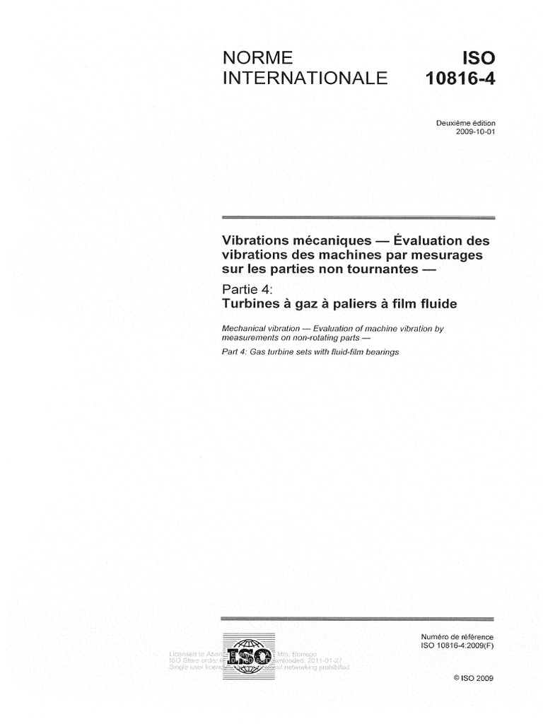 Iso 10816-4 2009 | PDF