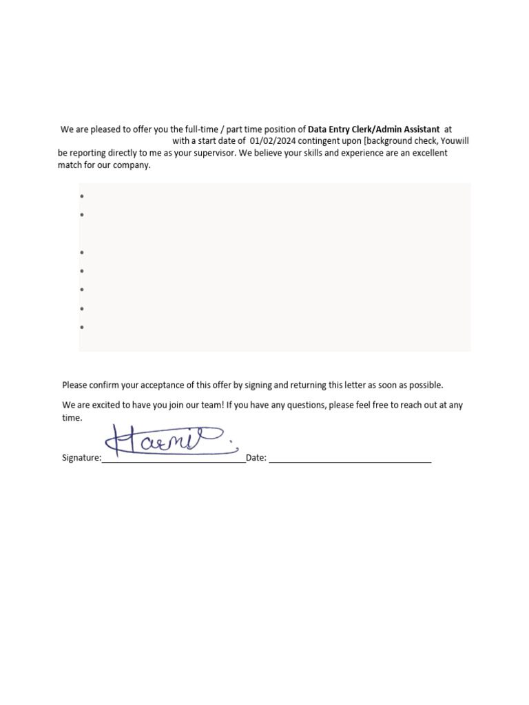 Patel Offer Letter | PDF