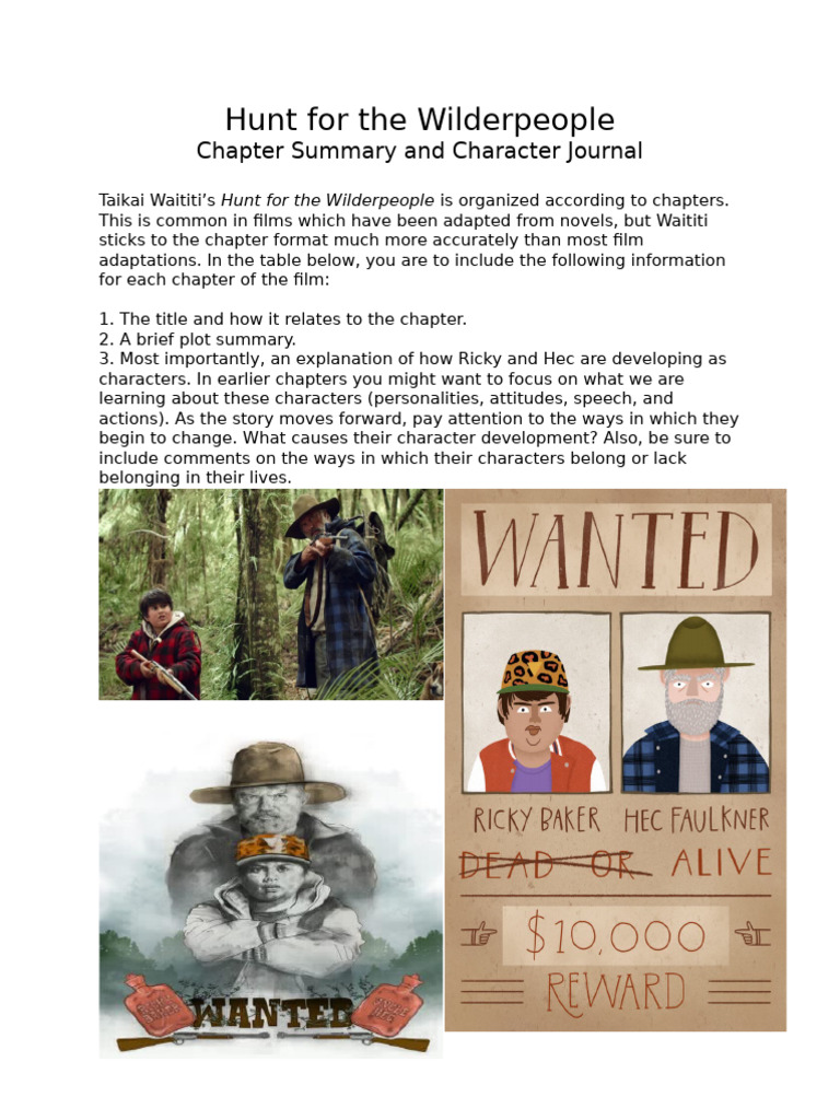 Hunt For The Wilderpeople Journal | PDF