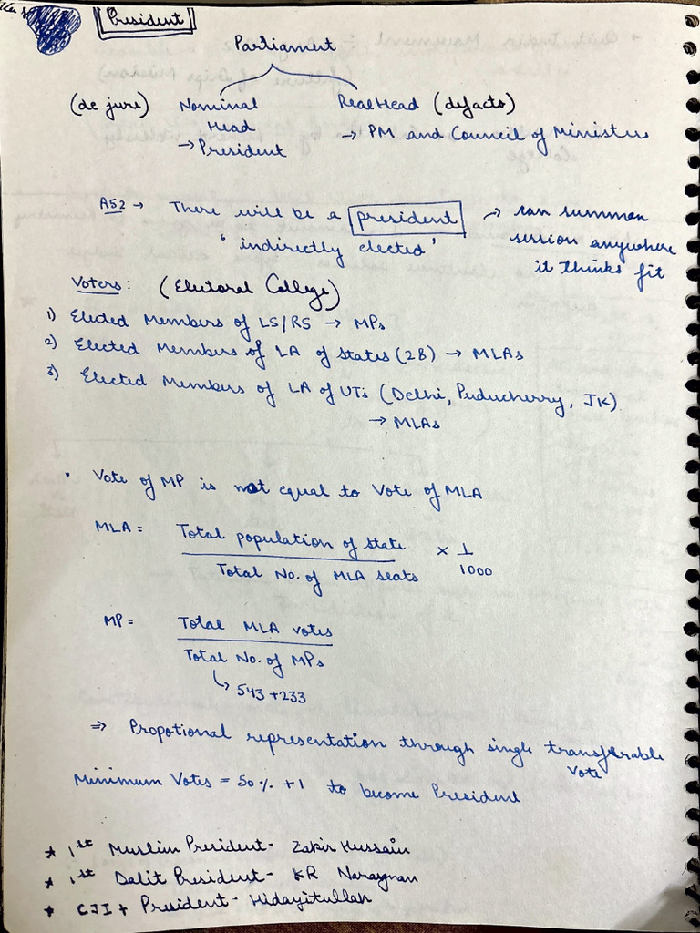 Parliament Notes Polity | PDF