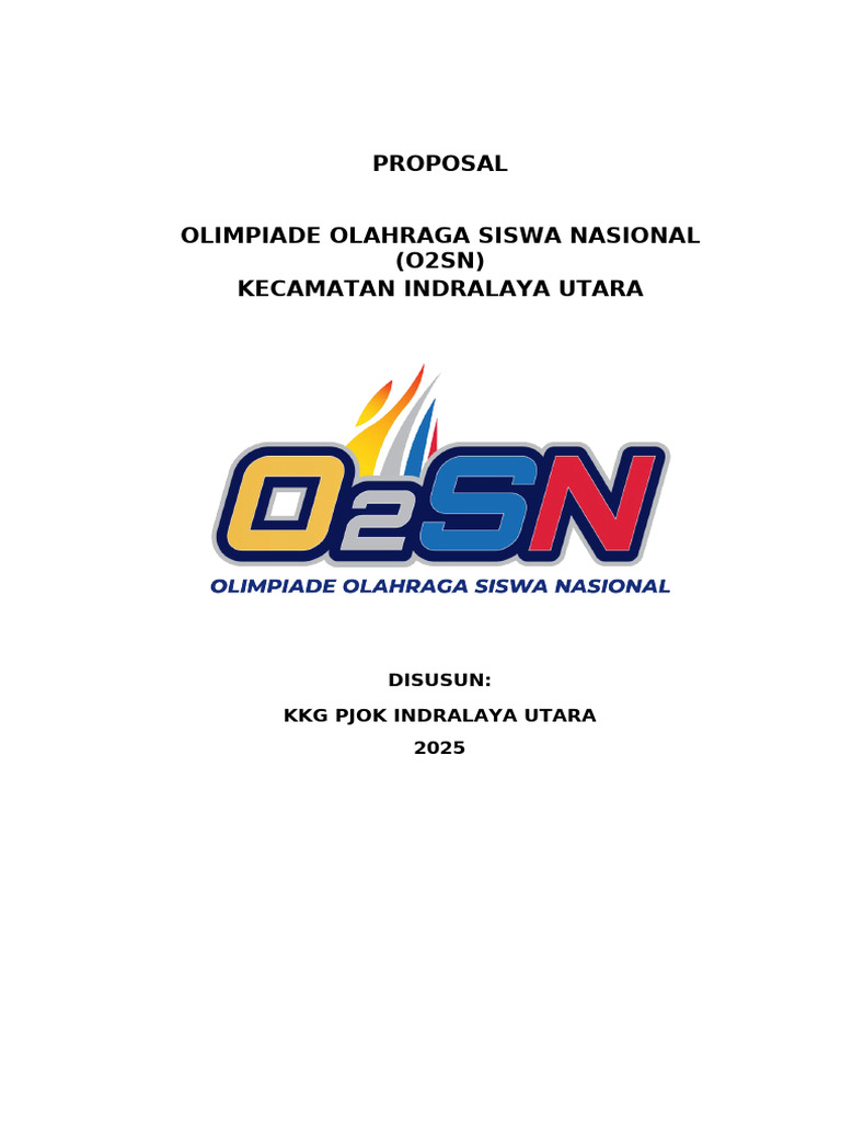 Proposal O2SN 2025 Indralaya Utara | PDF