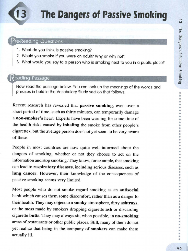 The Dangers of Passive Smoking | PDF