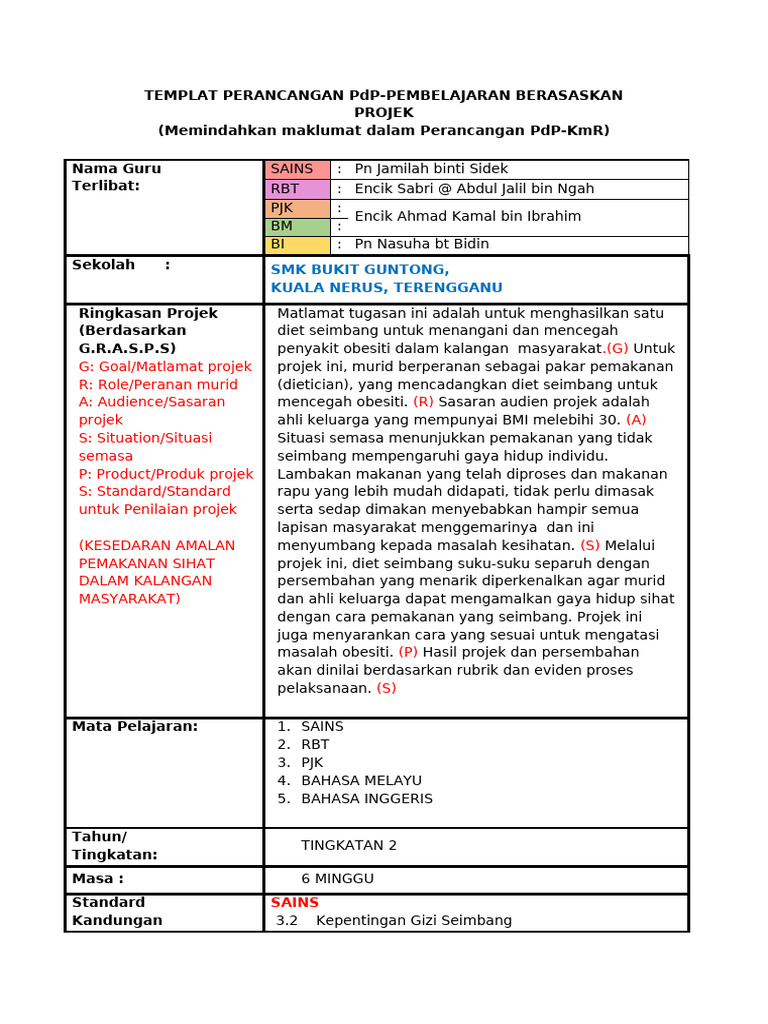 Modul 6 - PDP - PBL SMK Bukit Guntong | PDF