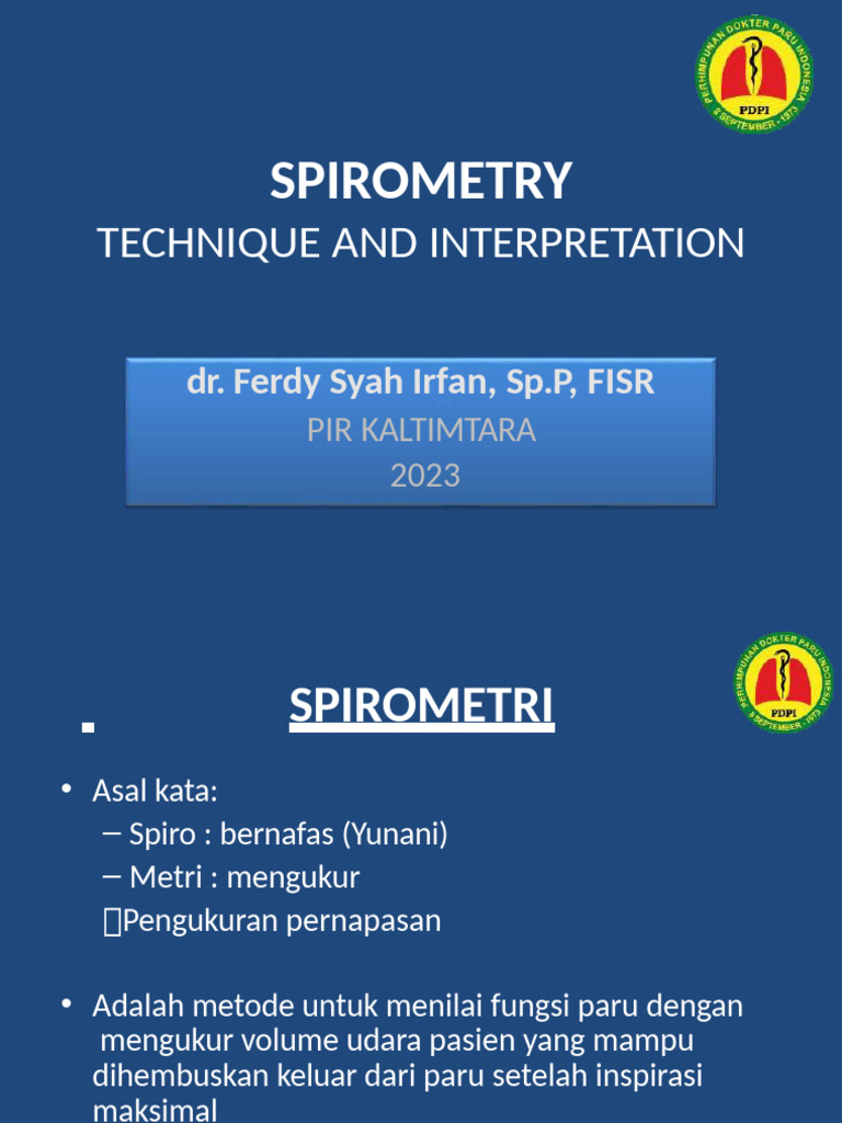 spirometry | PDF