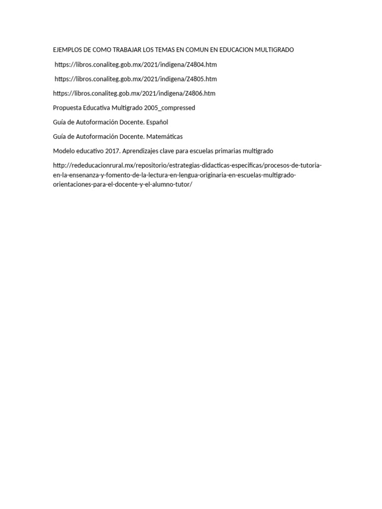 Estrategias para Educación Multigrado | PDF