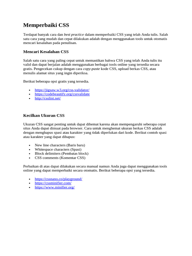 Kelas Akhir Css | PDF