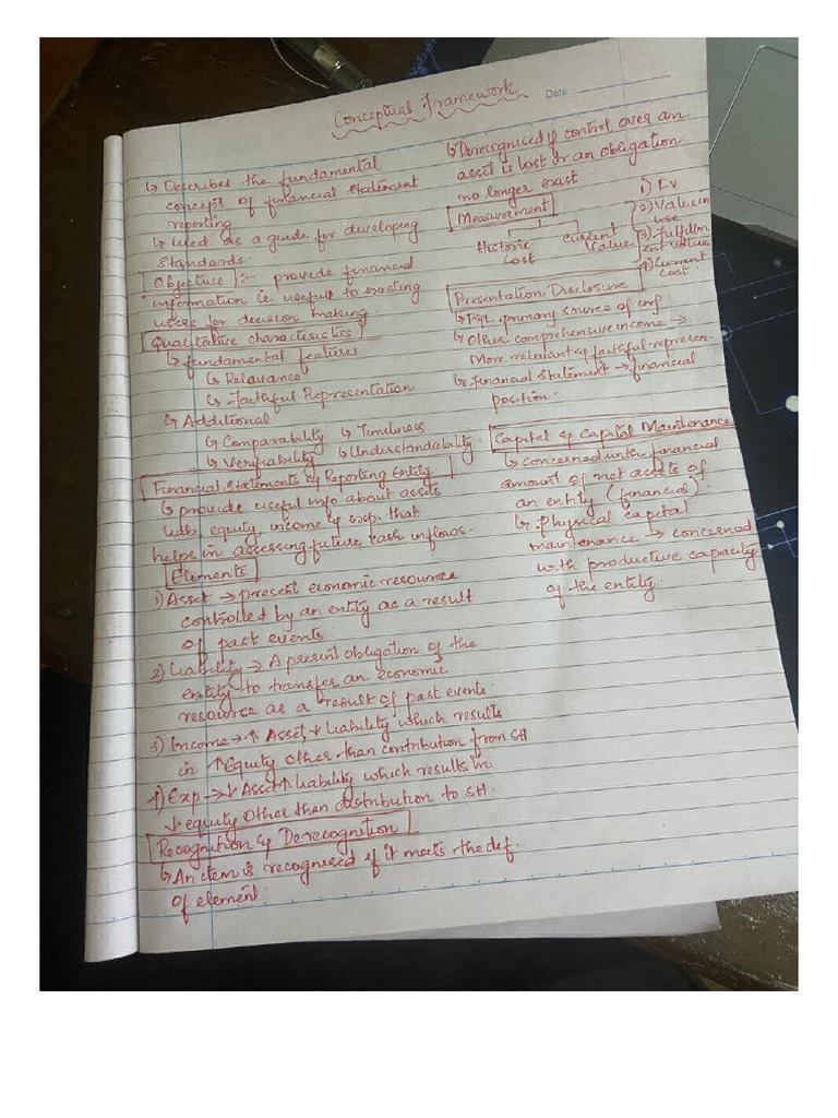 Conceptual Framework Notes Pdf
