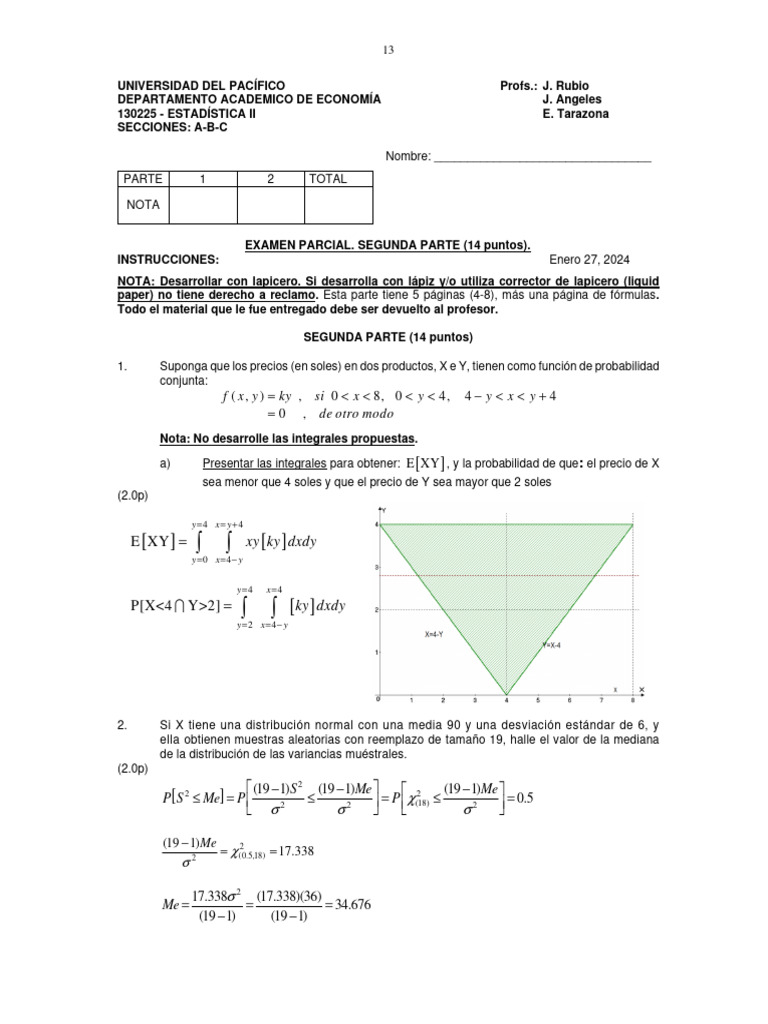 Est2-2024-0 EP Sol | PDF | Desviación Estándar | Matemáticas Aplicadas