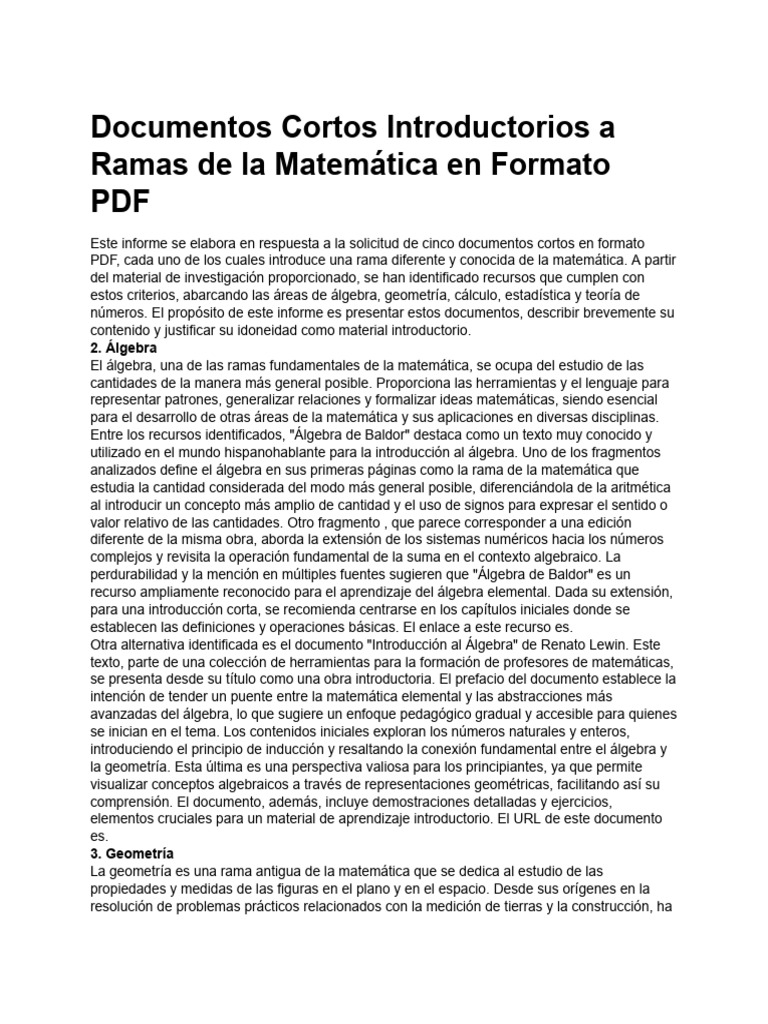 Documentos PDF Sobre Matemáticas | PDF | Geometría | Teoría de los números