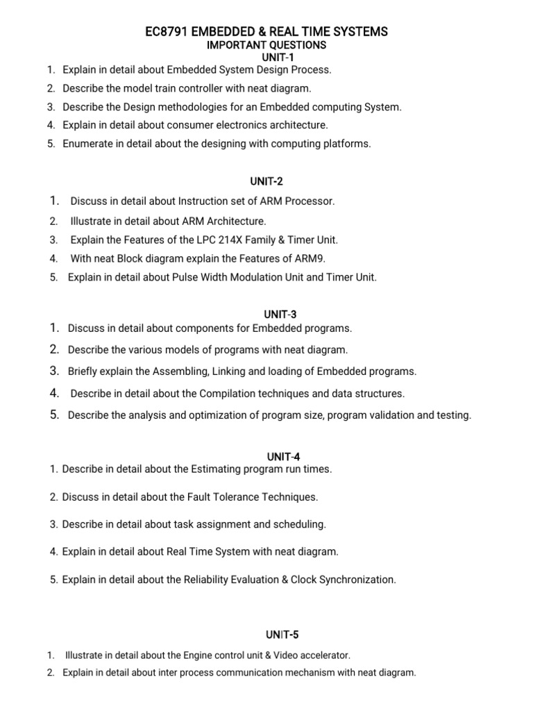 ERTS Important Questions | PDF