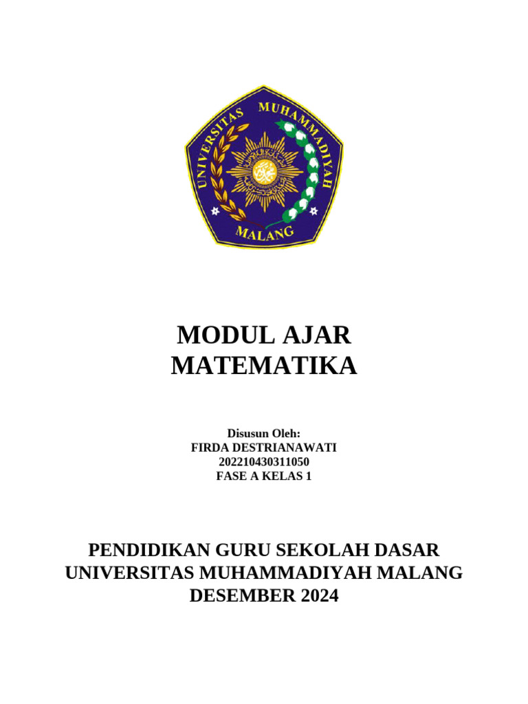 Modul Ajar MTK Alhamdulillah | PDF