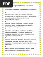 9th Grade Spelling Words List | PDF