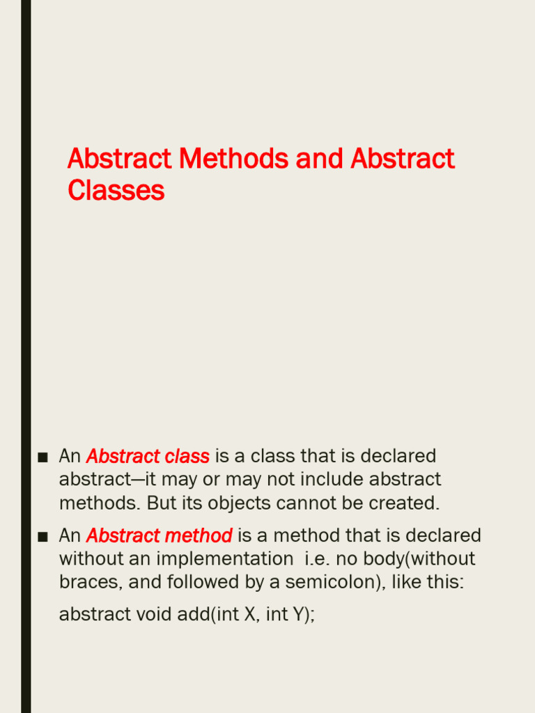 Abstract Classes | PDF