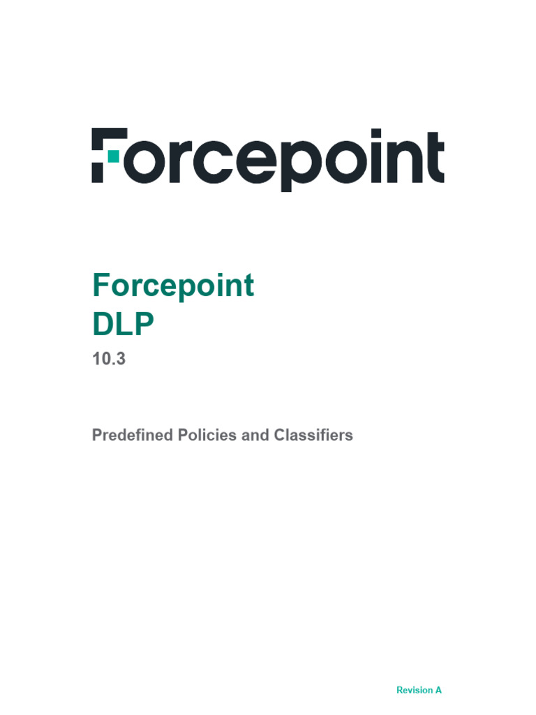 Forcepoint DLP 10.3 Policies Overview | PDF | Cusip