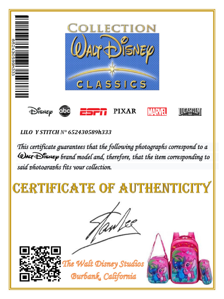 Certi Lilo y Stitch 65 | PDF