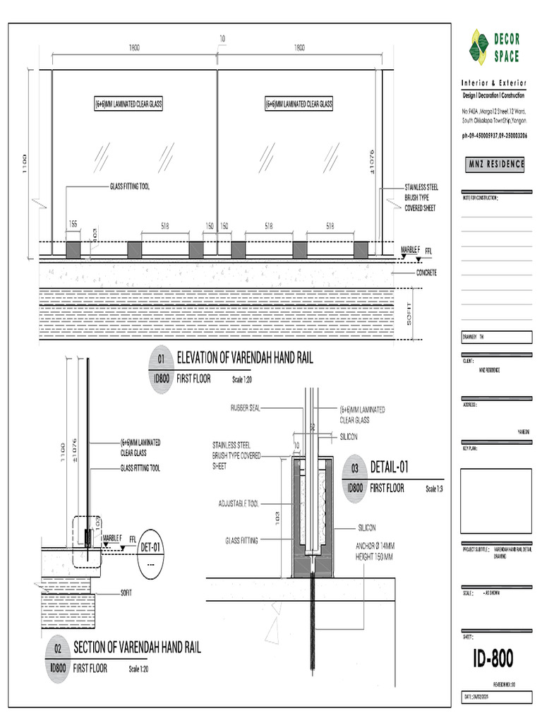 MNZ Varendah Hand Rail Detail Drawing r1 | PDF