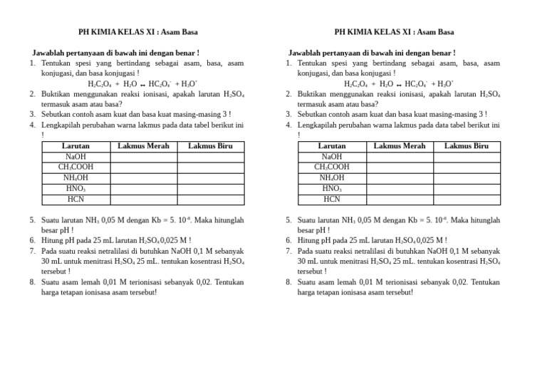 PH Asam Basa - 085328 | PDF